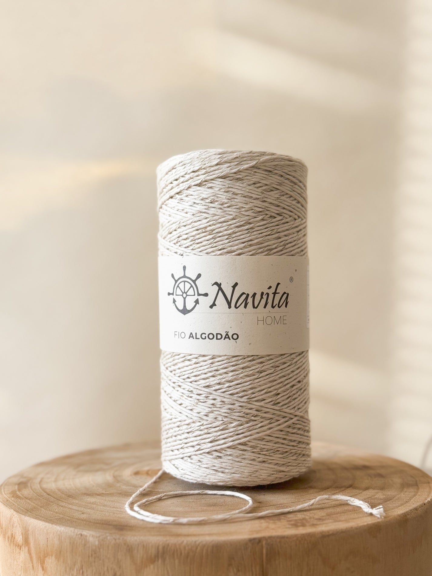 Mecha de Algodão Natural/Lurex – Barbante para Franjas, Croché e DIY ...